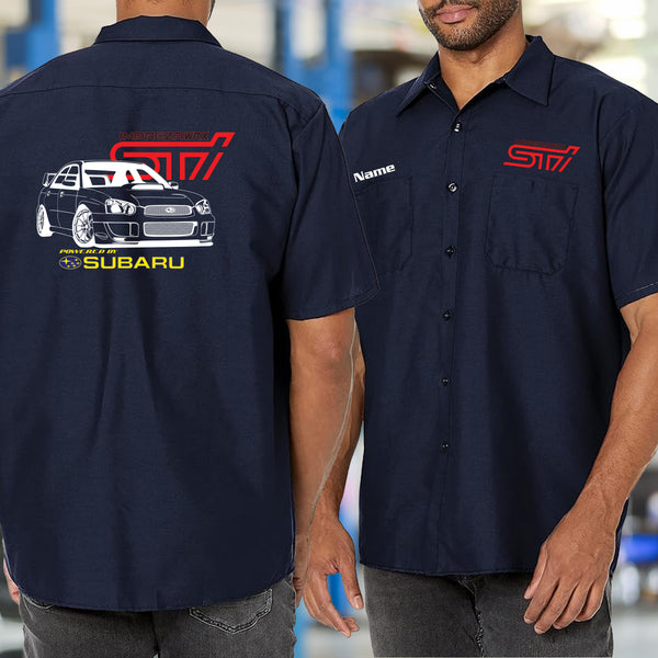 Subaru Impreza WRX STI (Blobeye) Logo Mechanic's Shirt – Modified racewear