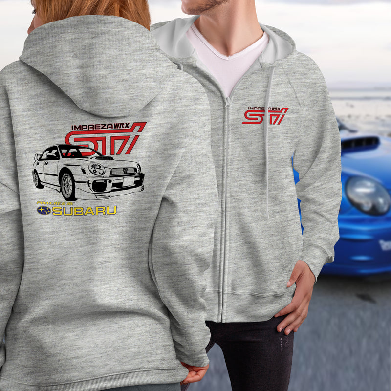 Subaru Impreza WRX STI (Bugeye) Logo Full Zip Hoodie – Modified racewear