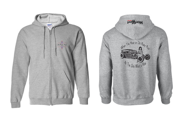 Old Rusty Rod Full Zip Hoodie – Modified racewear
